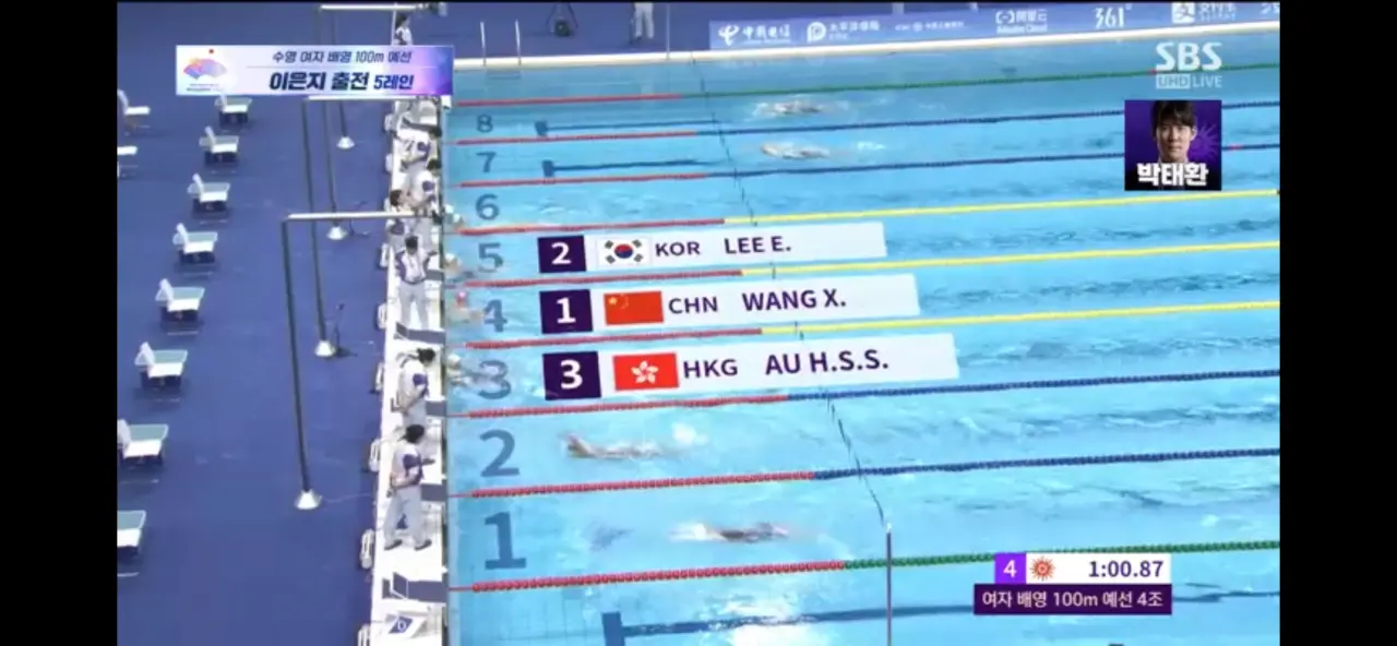 AG) 배영 여자부 100m 이은지 선수 결승 진출! - 새글 - 엠봉