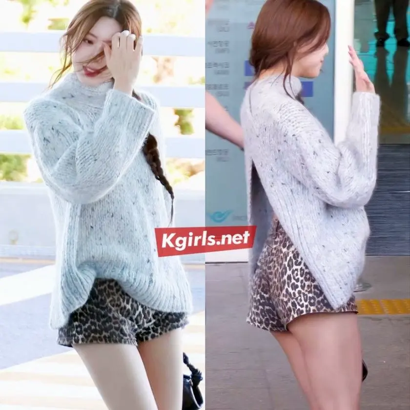 ITZY 있지 유나 호피 무늬 팬츠 공항패션 - 유저방송 - 엠봉